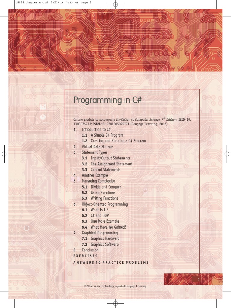 454683 | PDF | C Sharp (Programming Language) | C (Programming Language)