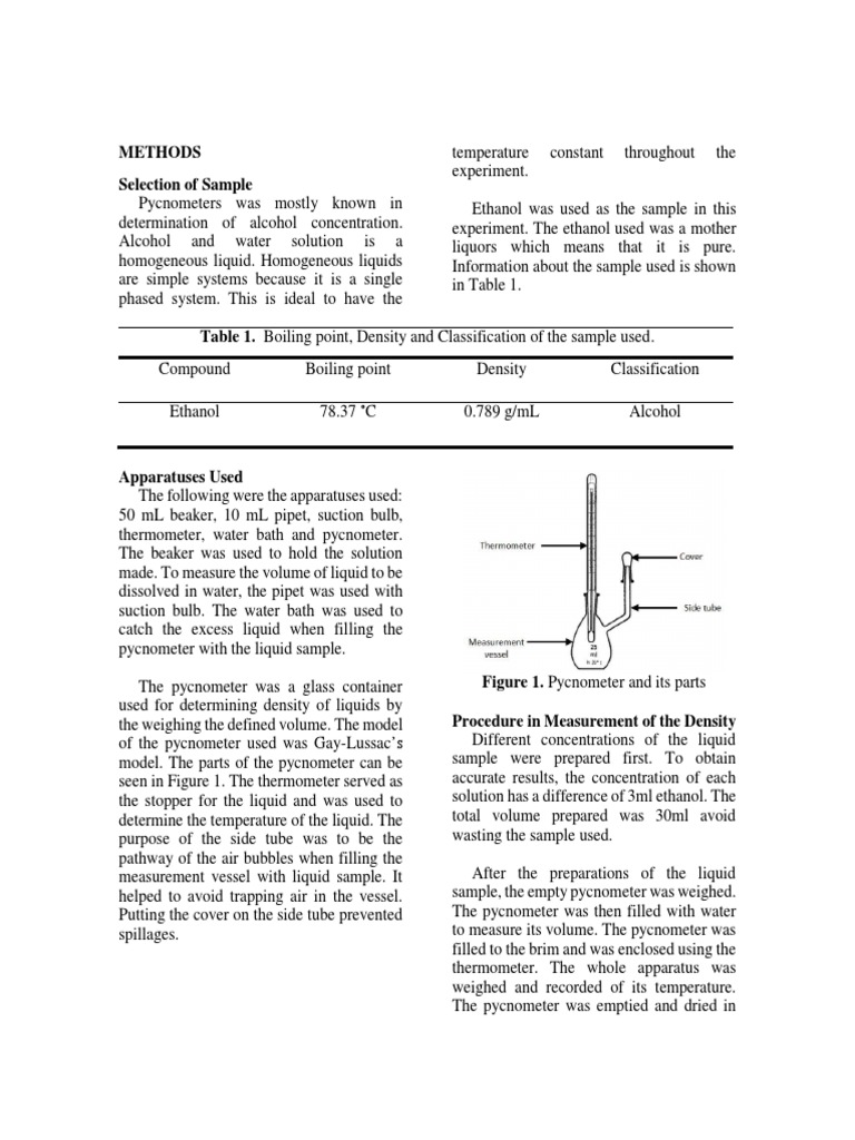 Methods and Conclusion 2 | PDF | Density | Solution