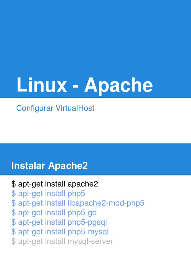 Linux - Apache: Configurar Virtualhost | PDF | Home & Garden | Technology & Engineering