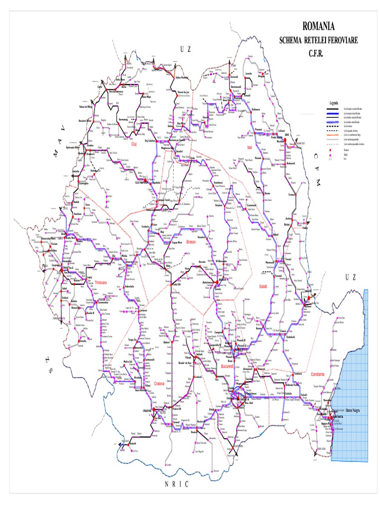 Harta Generala Retea CFR | PDF