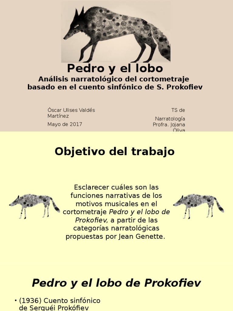 Pedro y El Lobo Análisis Narratològico | PDF | Ocio | Entretenimiento ...
