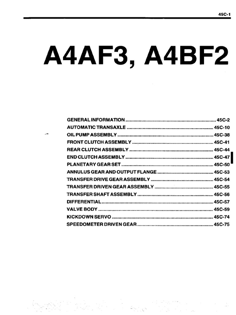 A4AF3 A4BF2 Complete PDF | PDF