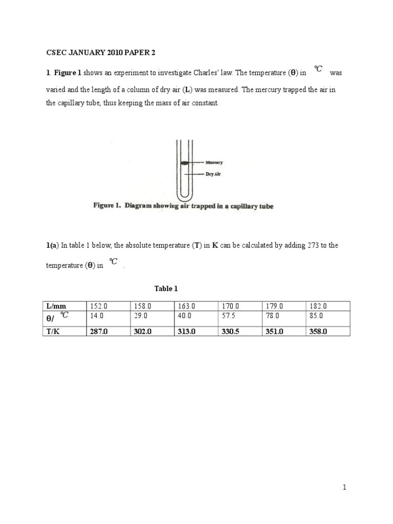 CSEC Physics Jan 2010 P2 | PDF | Momentum | Collision