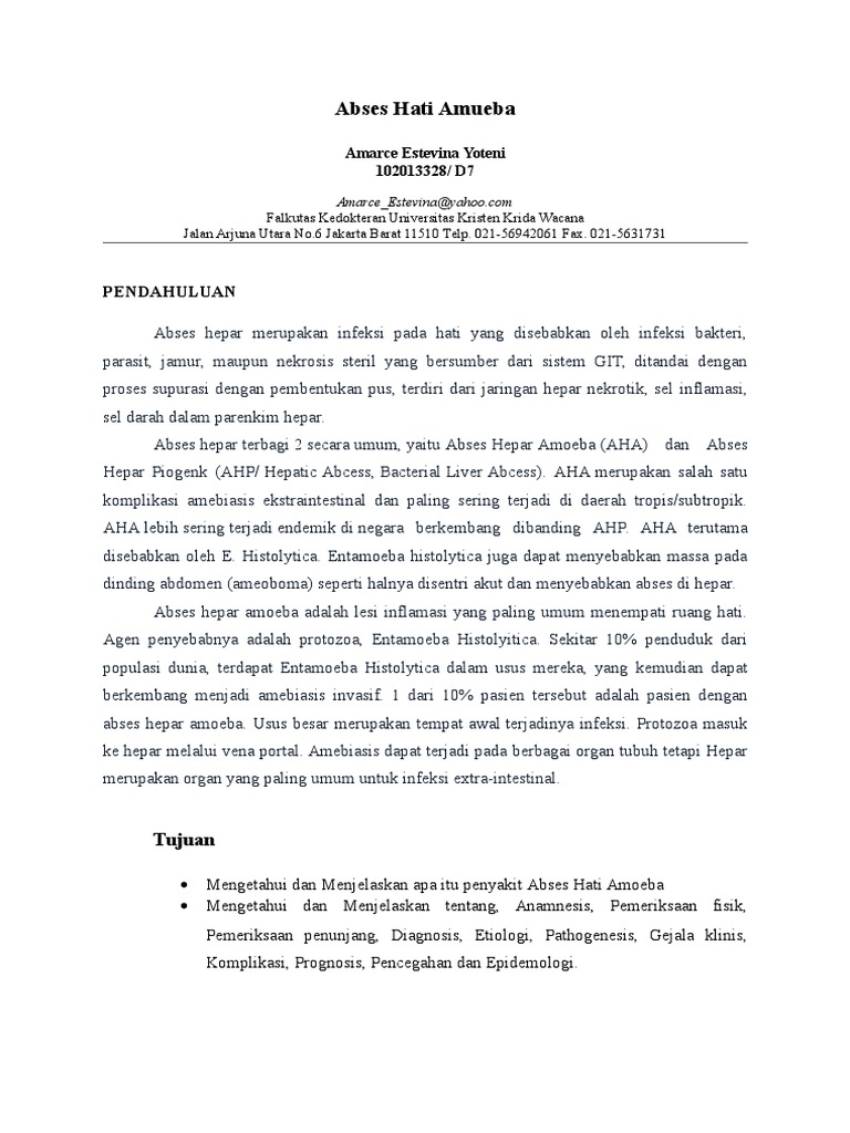 Abses Hati Amoeba | PDF