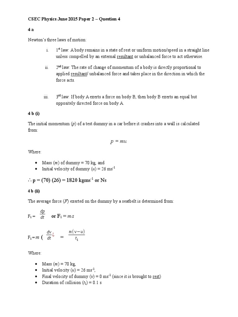 CSEC Physics June 2015 | PDF | Lens (Optics) | Temperature