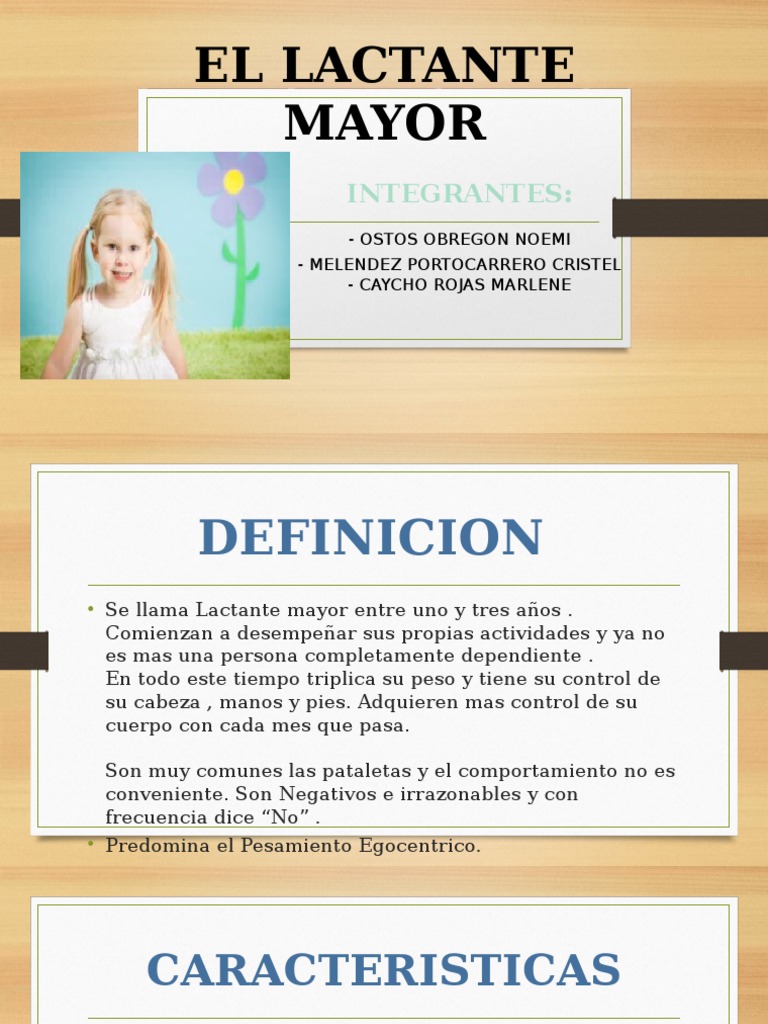Características del Lactante Mayor | PDF | Adultos | Alimentos