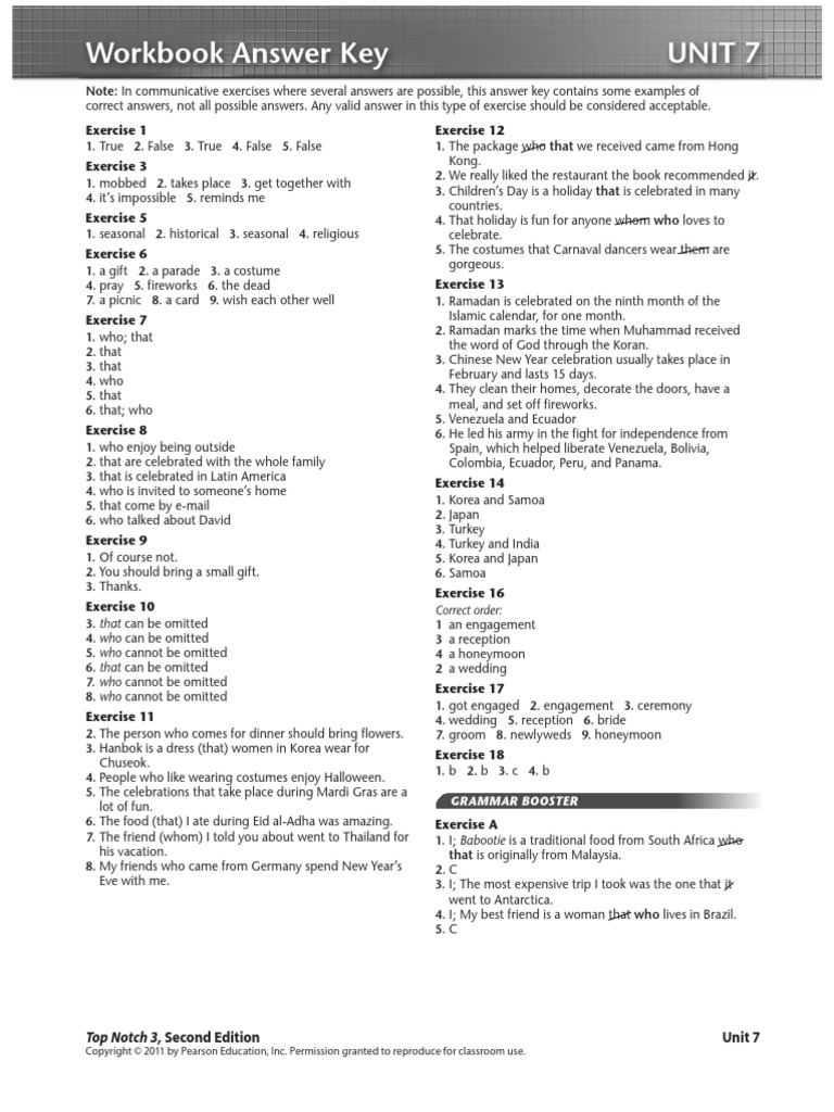 TP 03 Unit 07 Workbook Ak PDF | PDF | Wedding | Religion And Belief