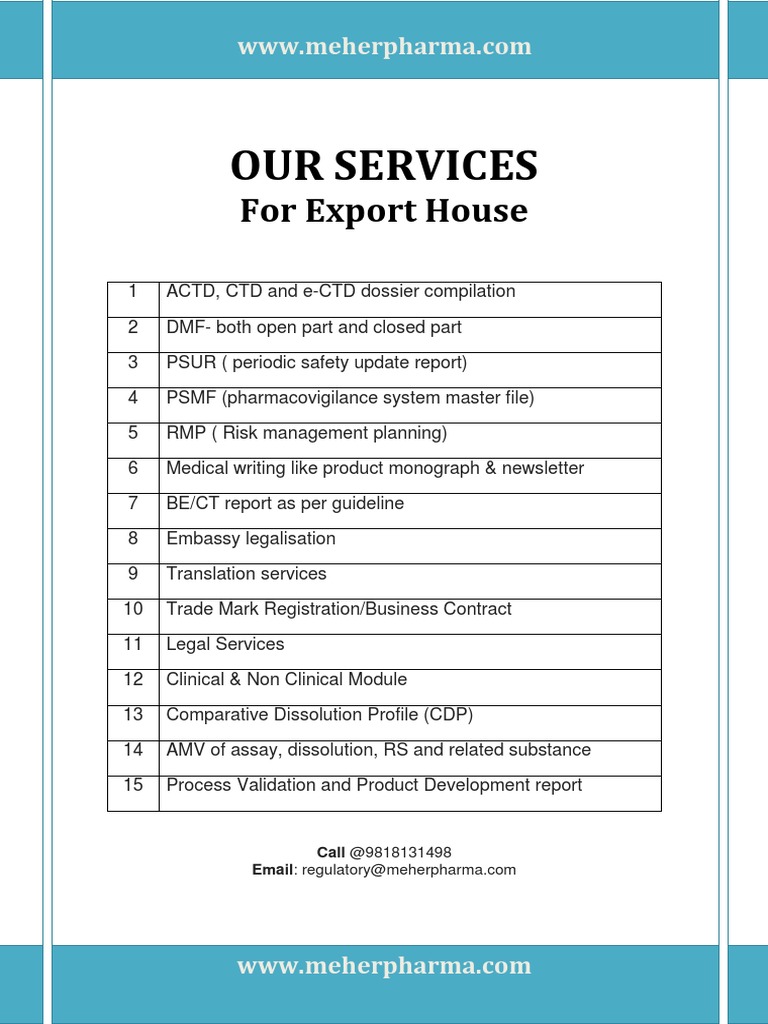 Export House Regulatory Services Overview | PDF