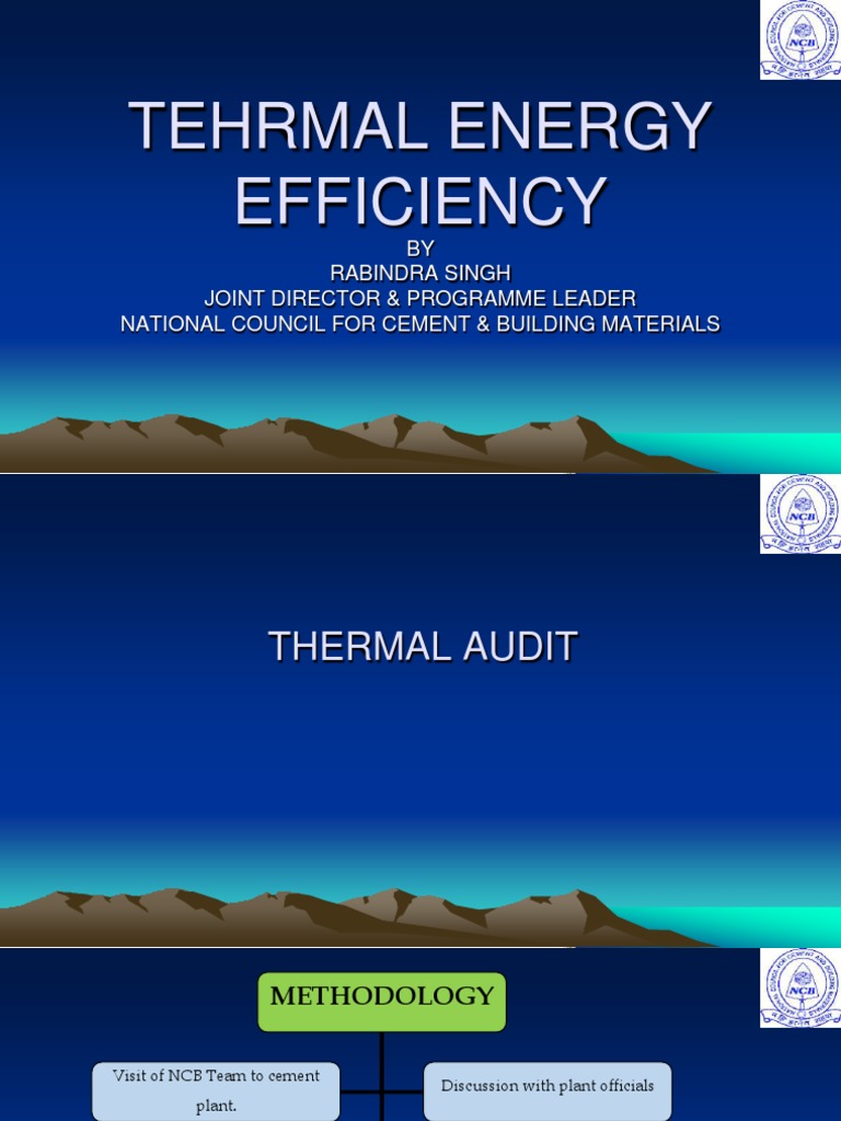 Thermal Energy Efficiency Presentation | PDF | Cement | Thermodynamics