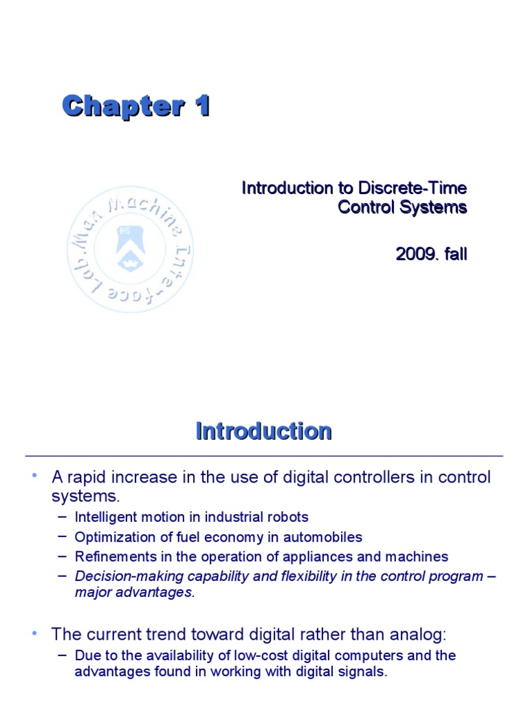 Ogata Discrete-Time Control System - Chap1 | PDF | Discrete Time And ...