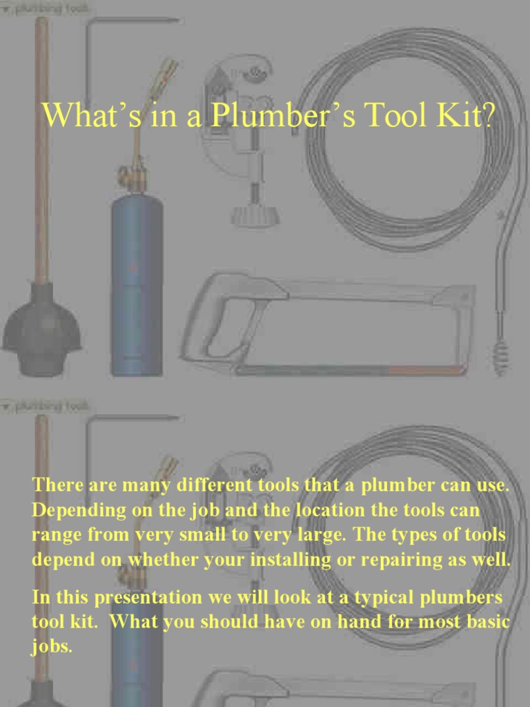 Plumbing Tools | PDF | Drill | Plumbing