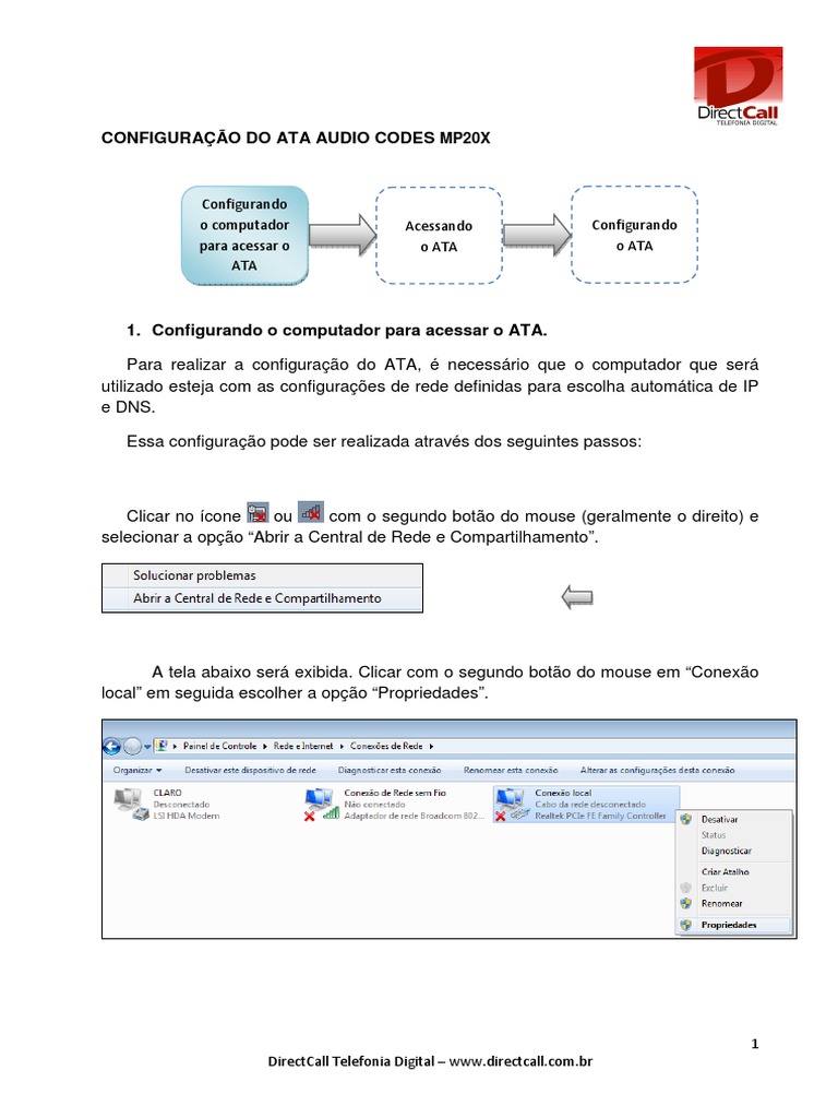 Configuração do ATA Audiocodes MP202B | PDF | Voz sobre IP (VoIP ...