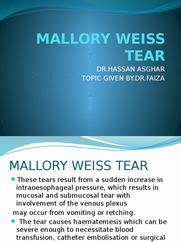 Understanding Mallory-Weiss Tears | PDF | Science & Mathematics