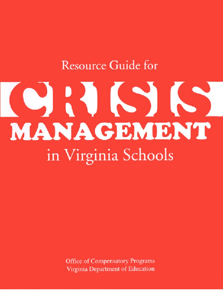 Crisis Guide | PDF | Crisis Management | Emergency Management