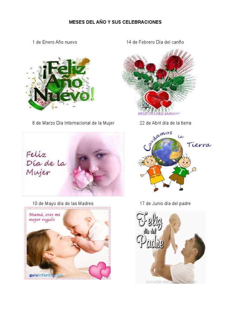 Celebraciones Mensuales del Año | PDF | Viajes y turismo