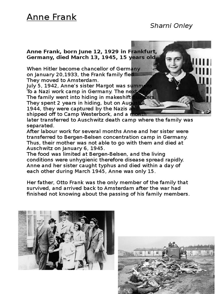Anne Frank - History Part 2 | PDF