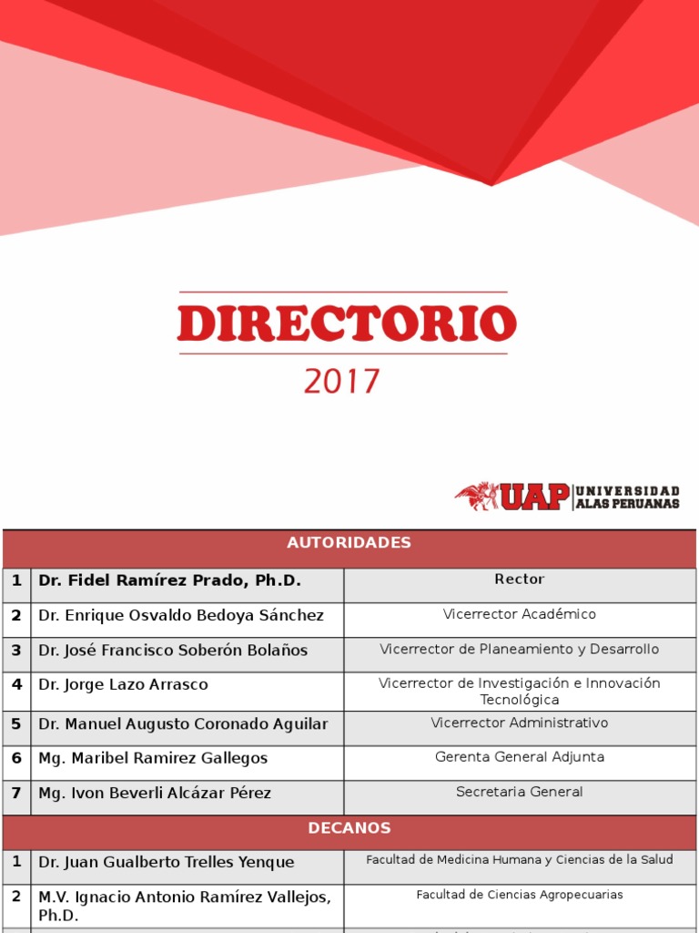 Directorio Telefónico UAP 2023 | PDF | Ciencia y Tecnología | Ingeniería