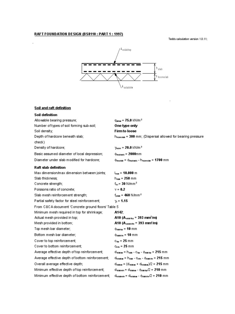 Raft Foundation Design | PDF | Bending | Strength Of Materials