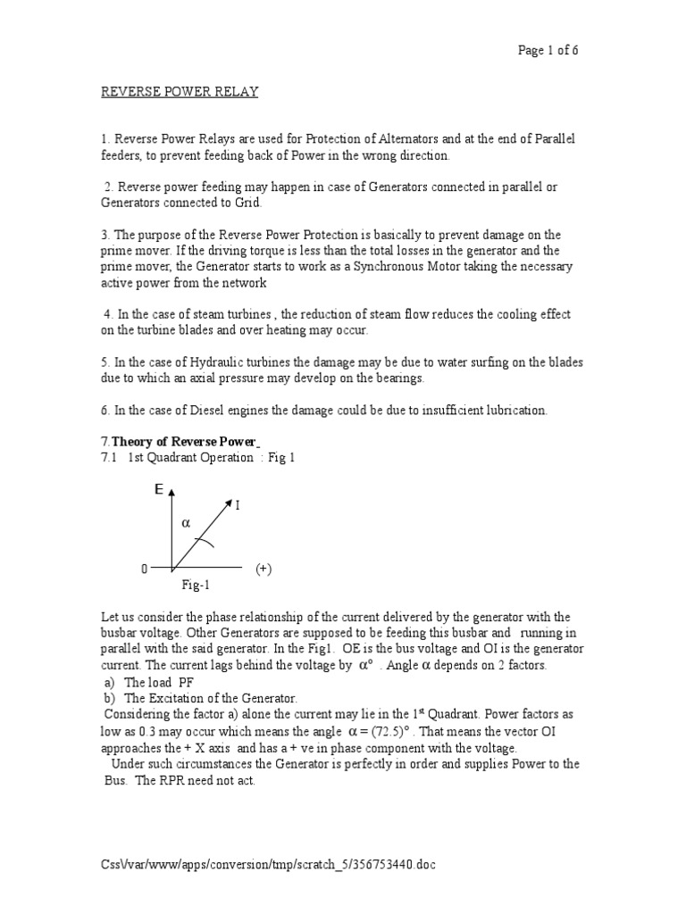 Reverse Power | PDF | Engines | Turbine