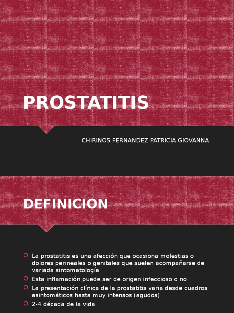 Definición y tipos de prostatitis | PDF | Especialidades Medicas ...