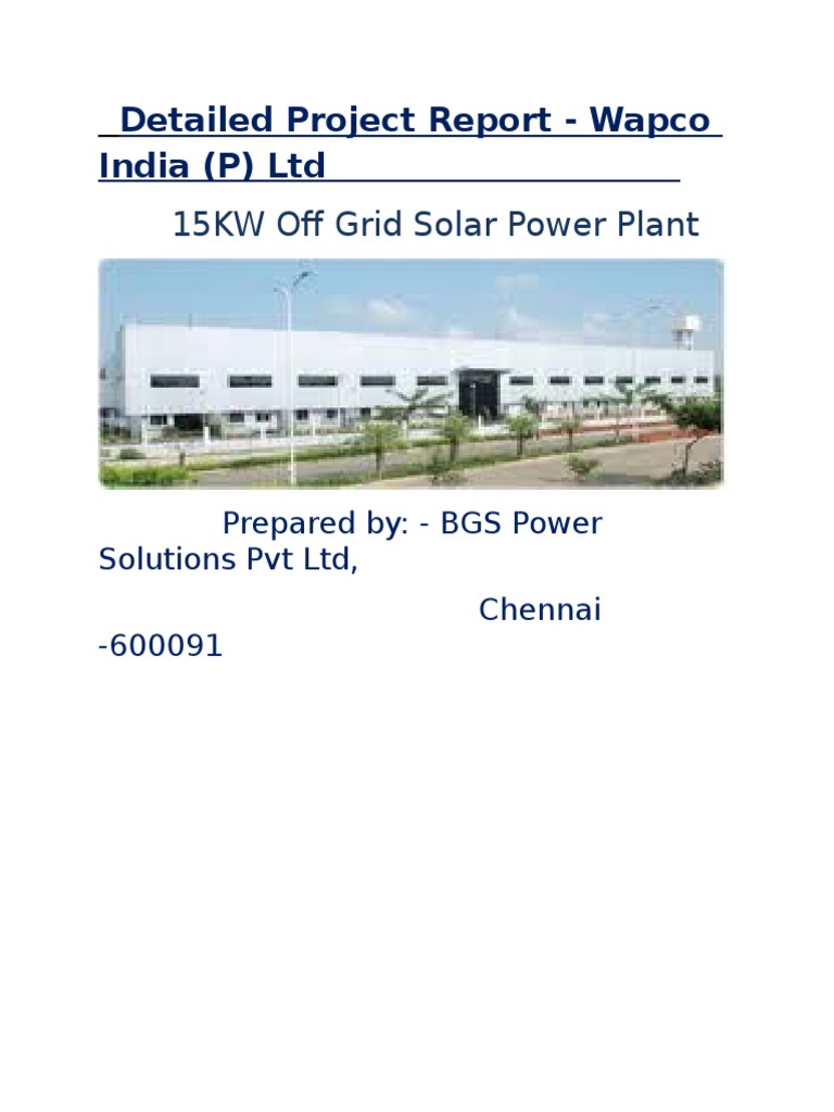 solar project report | Solar Power | Photovoltaics | Free 30-day Trial ...