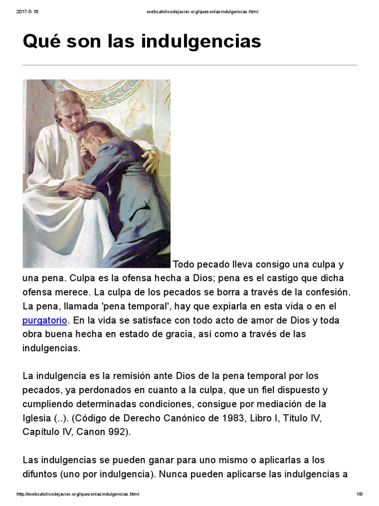 ¿Que Son Las Indulgencias | PDF | Indulgencia | Estaciones de la Cruz