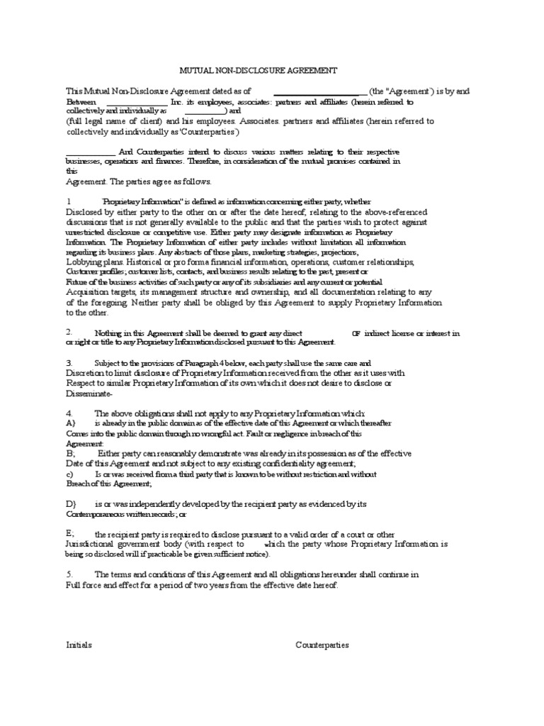 NCND | Download Free PDF | Non Disclosure Agreement | Civil Law (Legal System)