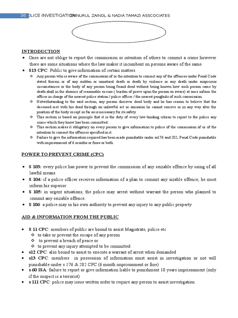 Police Investigation | PDF | Arrest | Remand (Detention)