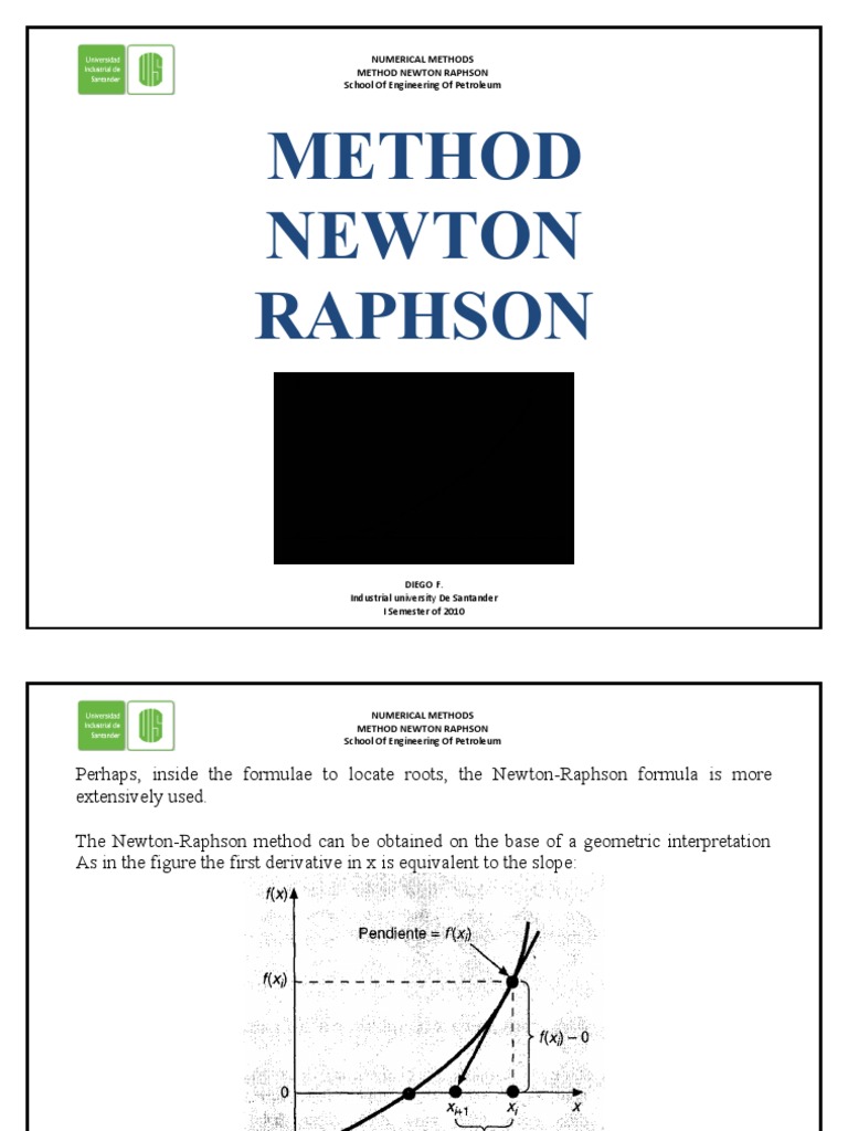 Newton-Raphson Method Overview | PDF | Analysis | Mathematical Relations