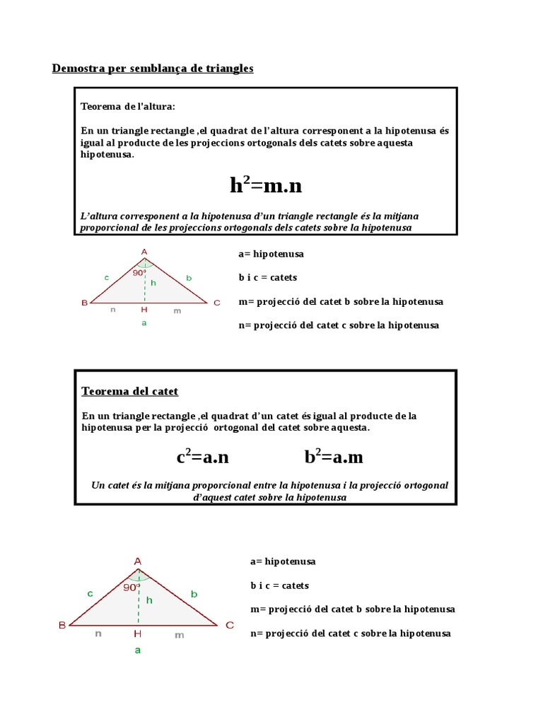 Teorema Catet Altura - Odt | PDF