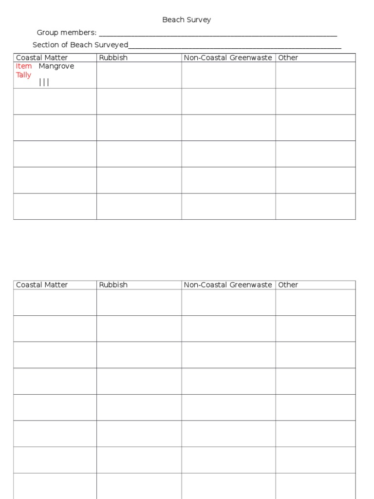 Beach Survey | PDF | Business