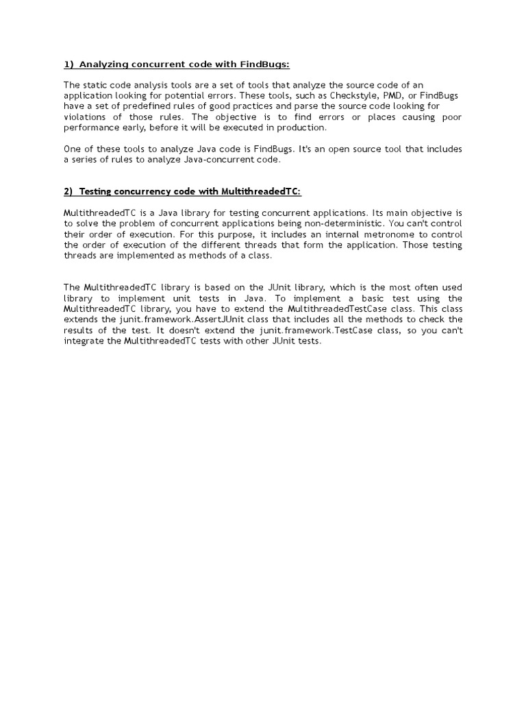 Analyzing Concurrent Java Code for Potential Errors Using Static ...