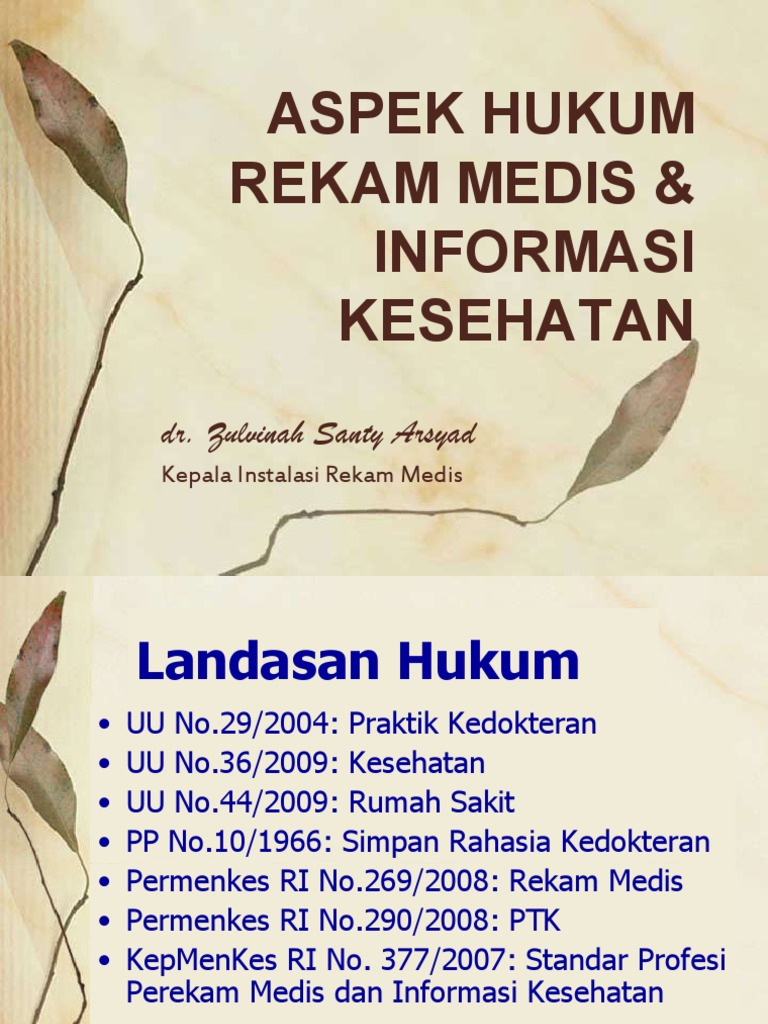 Aspek Hukum Rekam Medis Dan Informed Consent | PDF