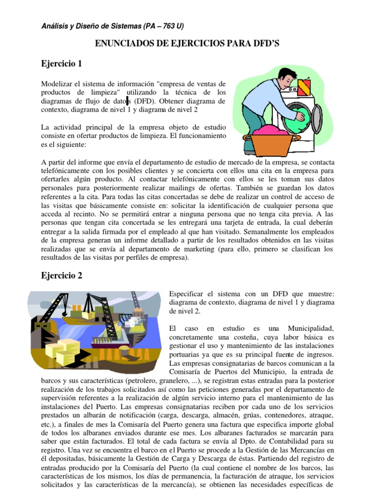 Ejercicios DFD | PDF | Almacén | Información