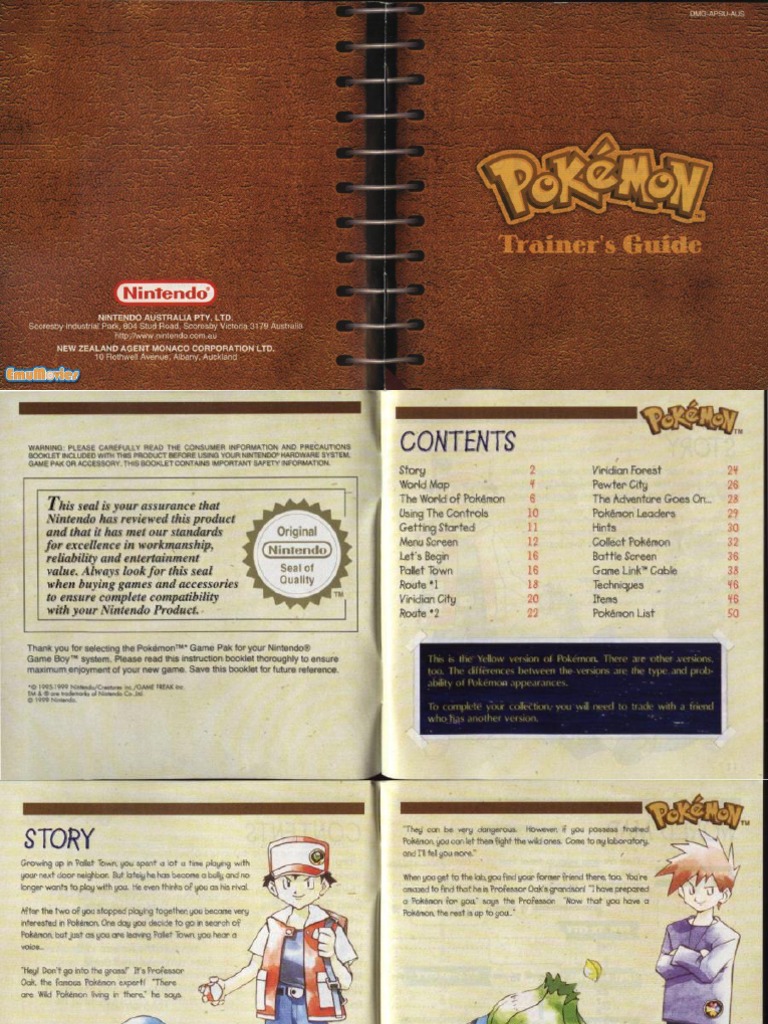 Pokemon Red Version Game Manual PDF | PDF