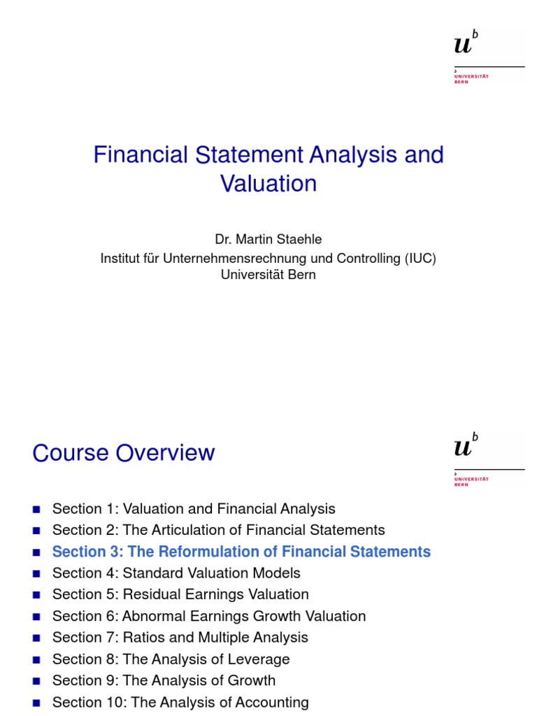 Reformulating Financial Statements Guide | PDF | Employee Stock Option ...