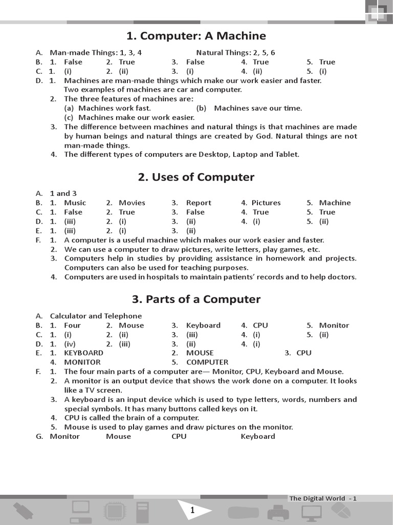 Answer Key Pdf Pdf Computer Data Storage Computer Keyboard