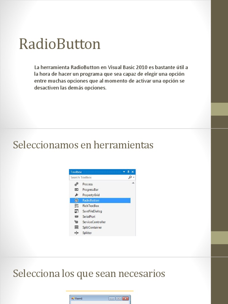 Ejemplo de RadioButton