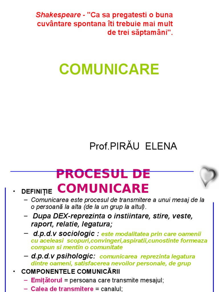Comunicare PPT 1 | PDF