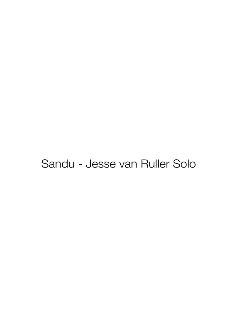 Jesse Van Ruller Sandu PDF | PDF