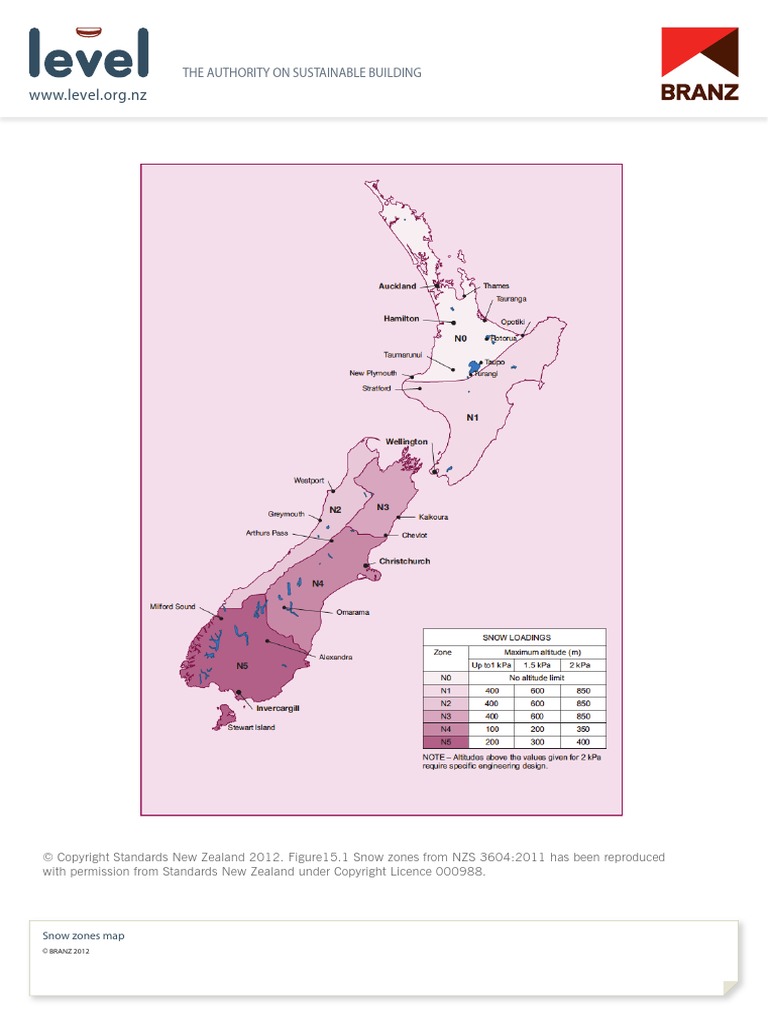 Snow Zones Map PDF | PDF