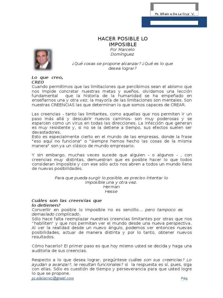 Hacer Posible Lo Imposible | PDF | Razón | Science