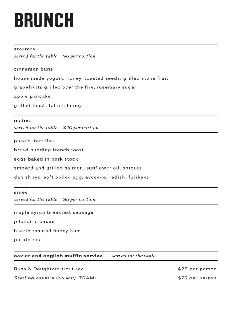 The Charter Oak Brunch Menu | PDF | Cuisine | European Cuisine