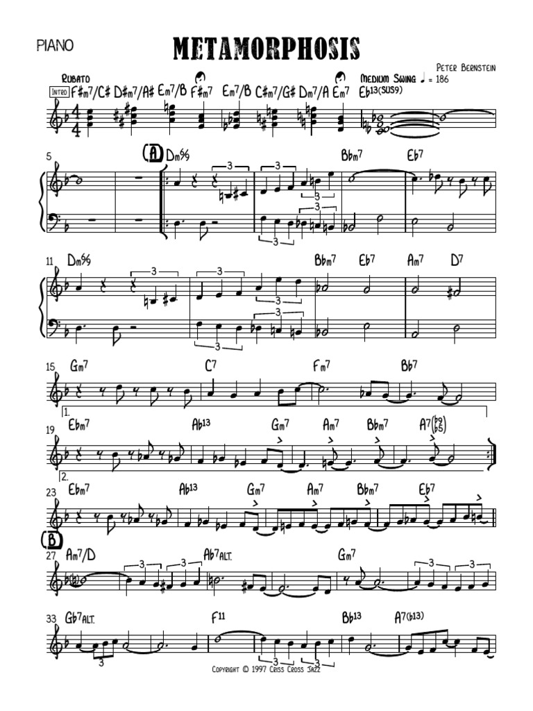 Metamorphosis - Peter Bernstein - Piano PDF | PDF