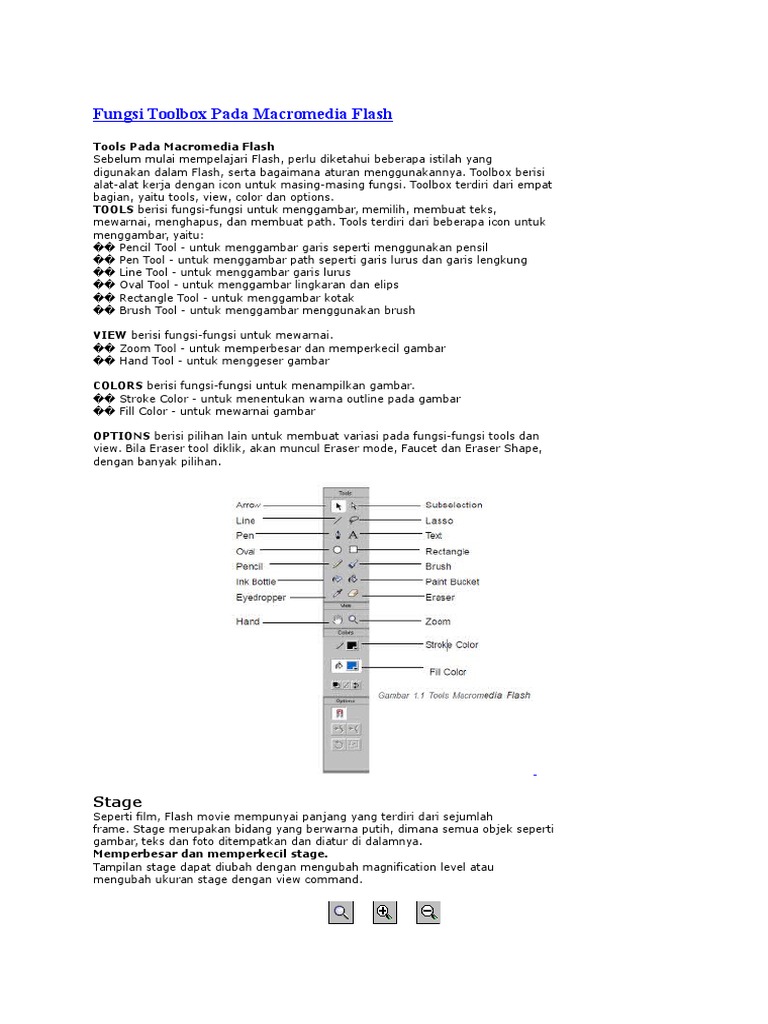 Fungsi Toolbox di Macromedia Flash | PDF