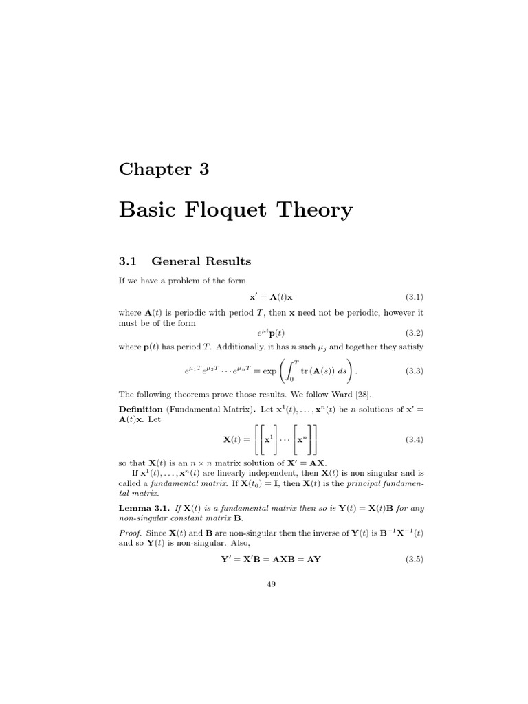 Floquet | PDF | Eigenvalues And Eigenvectors | Algebra