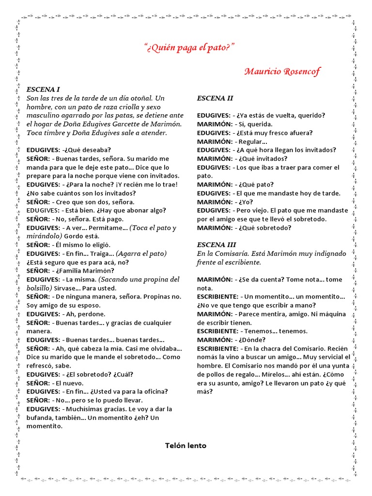 Quién Paga El Pato | PDF | Ocio | Entretenimiento (general)