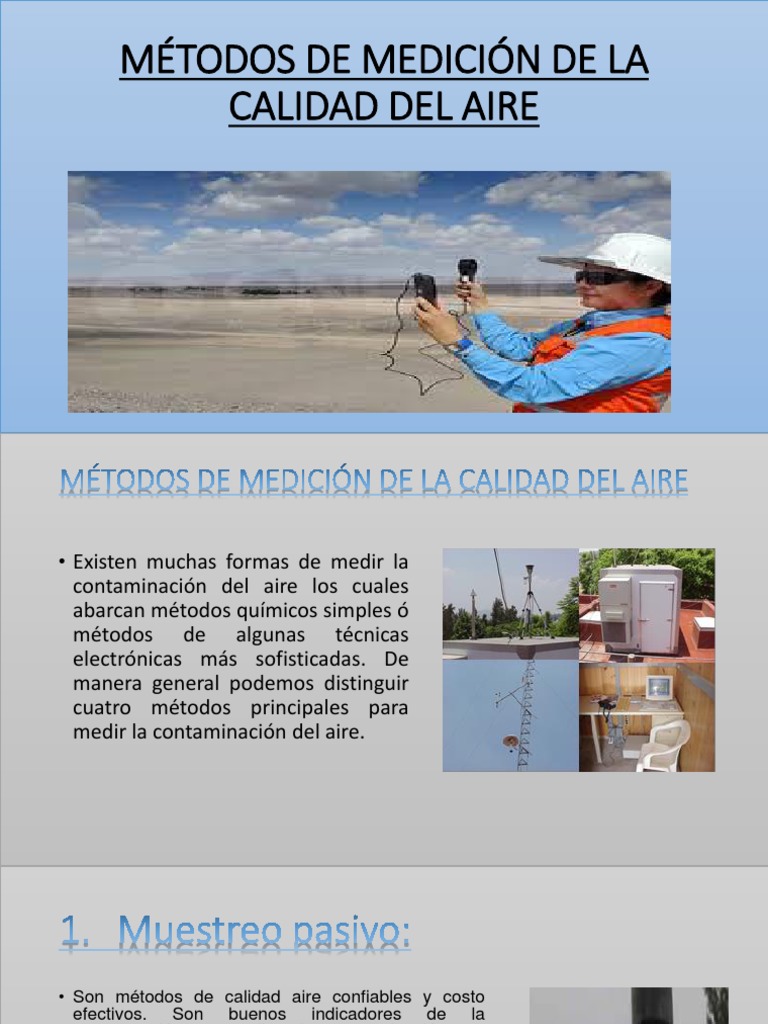 Metodos de Medicion de La Calidad Del Aire | La contaminación del aire | Degradación ambiental