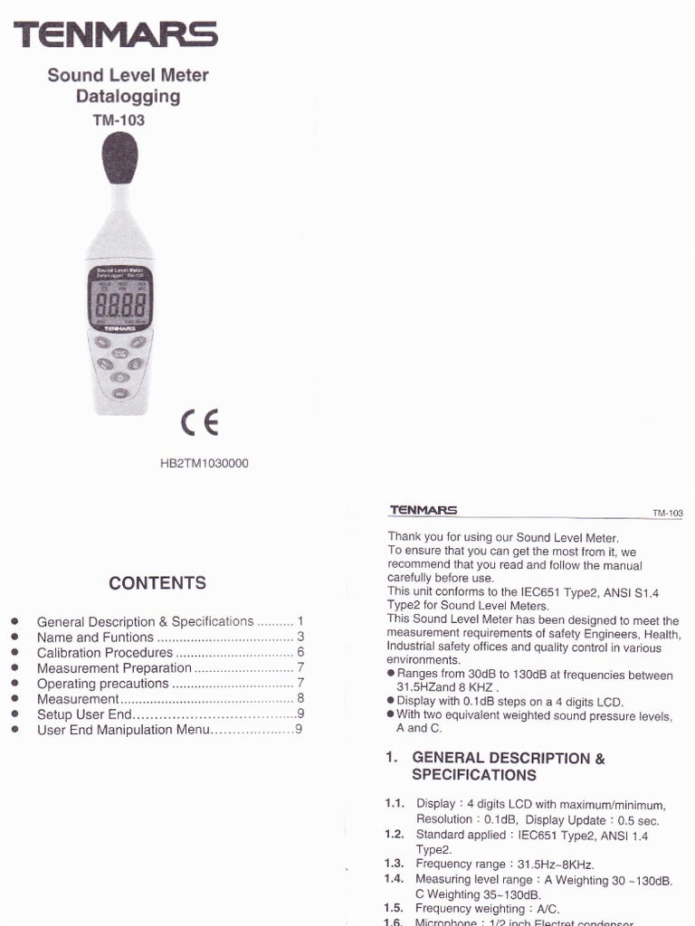 Manual TM 103 | PDF | Microphone | Sound