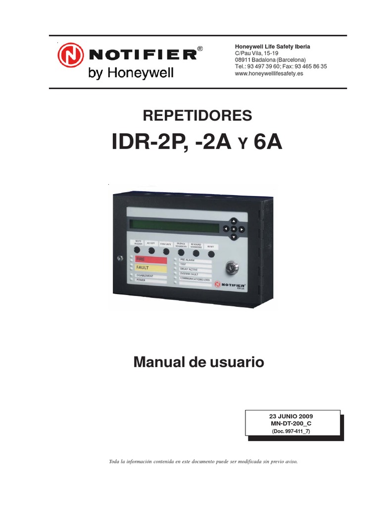 Repetidor Notifier | PDF | Descarga electrostática | Pantalla de ...